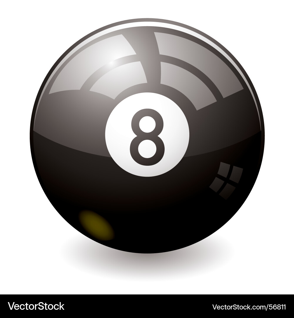 Eight ball Royalty Free Vector Image - VectorStock