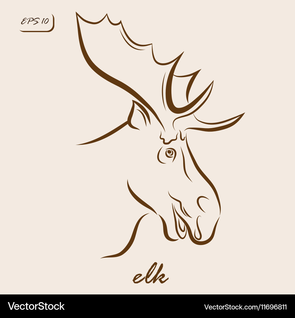 Elk Royalty Free Vector Image - VectorStock