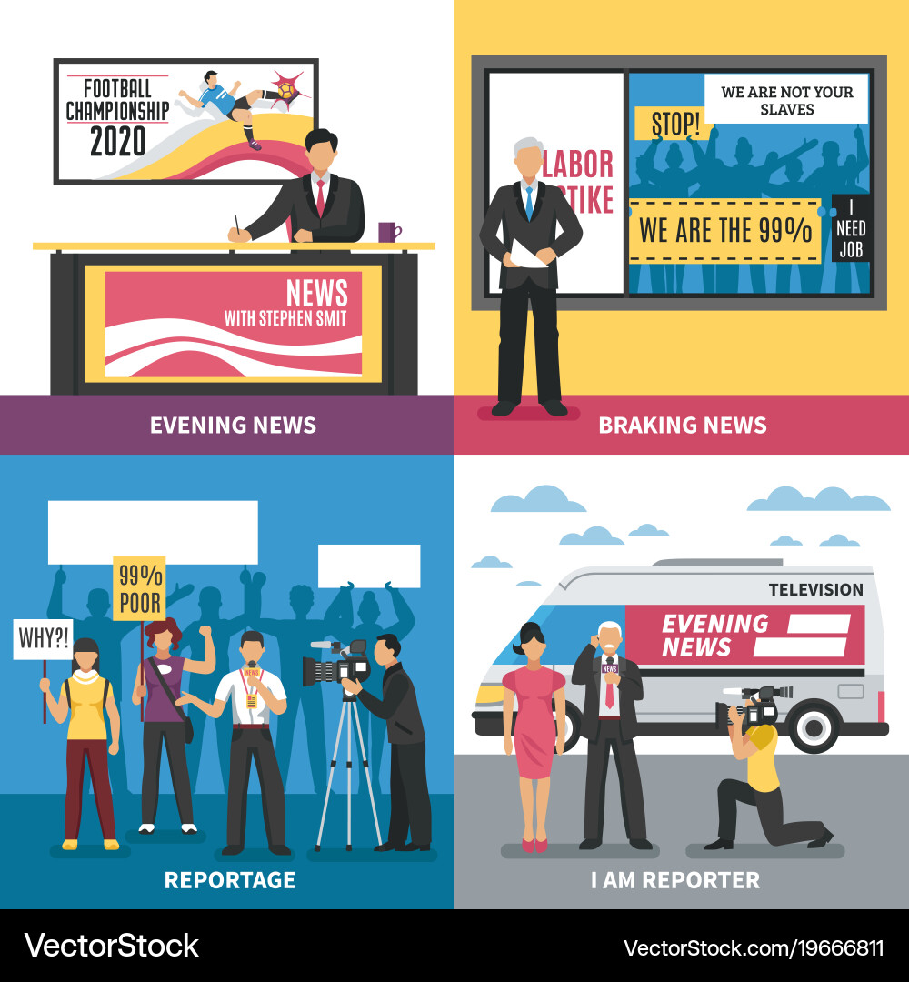 News design concept Royalty Free Vector Image - VectorStock