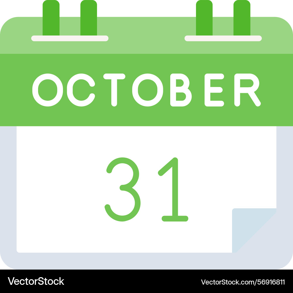 October 31 icon Royalty Free Vector Image - VectorStock