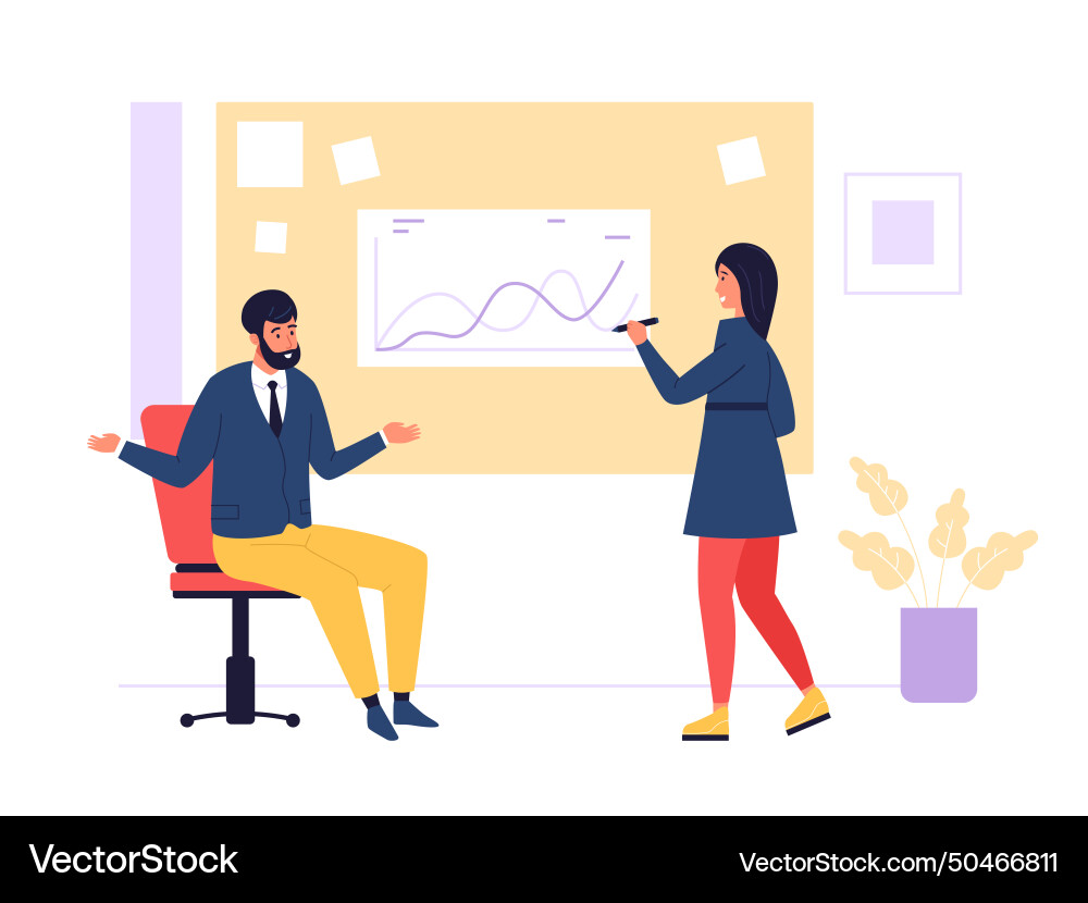 Office workers at workplace Royalty Free Vector Image