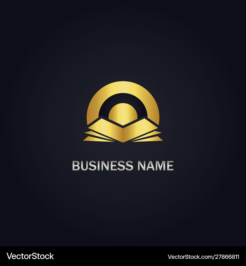 Open book knowledge logo Royalty Free Vector Image