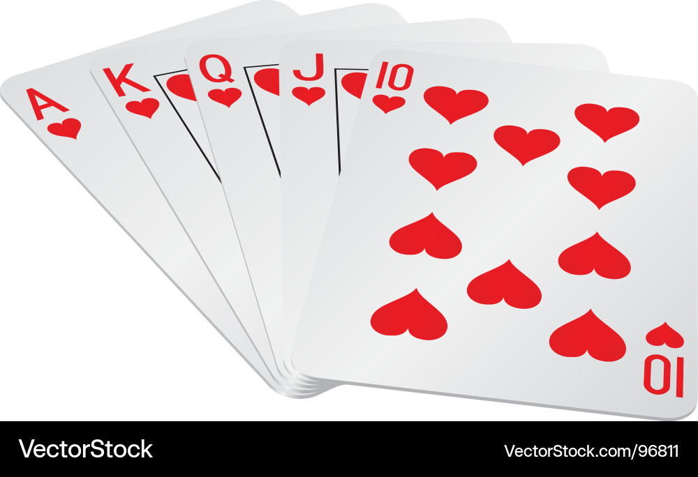 Royal flush Royalty Free Vector Image - VectorStock