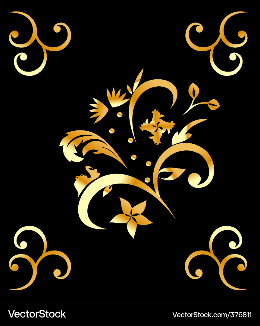 Royal gold pattern Royalty Free Vector Image - VectorStock