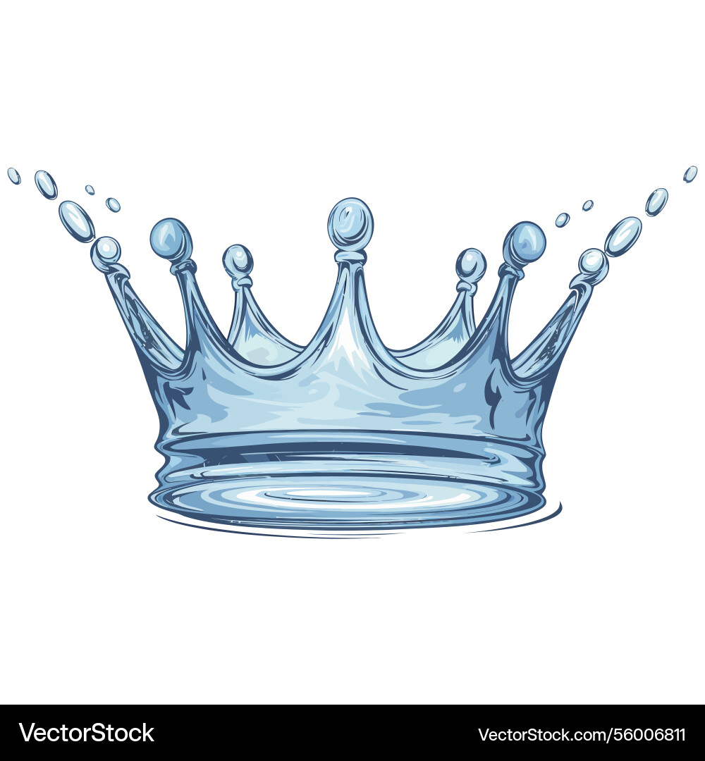 Stylized water splash with solid colors Royalty Free Vector