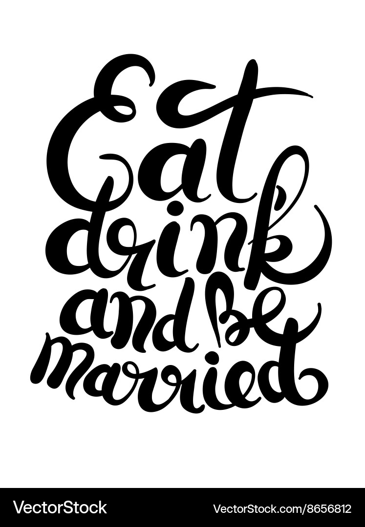 Black and white handwritten lettering inscription Vector Image