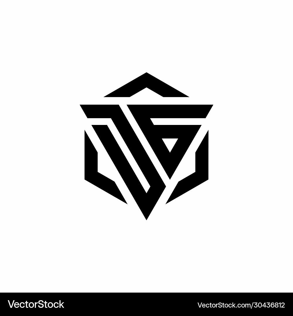 Dg logo monogram with triangle and hexagon modern Vector Image