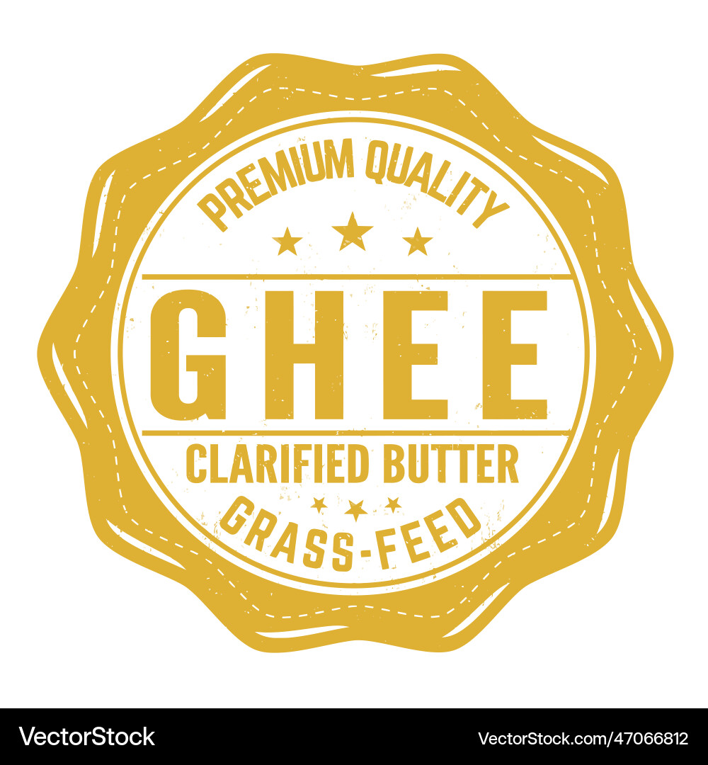Ghee grunge rubber stamp Royalty Free Vector Image