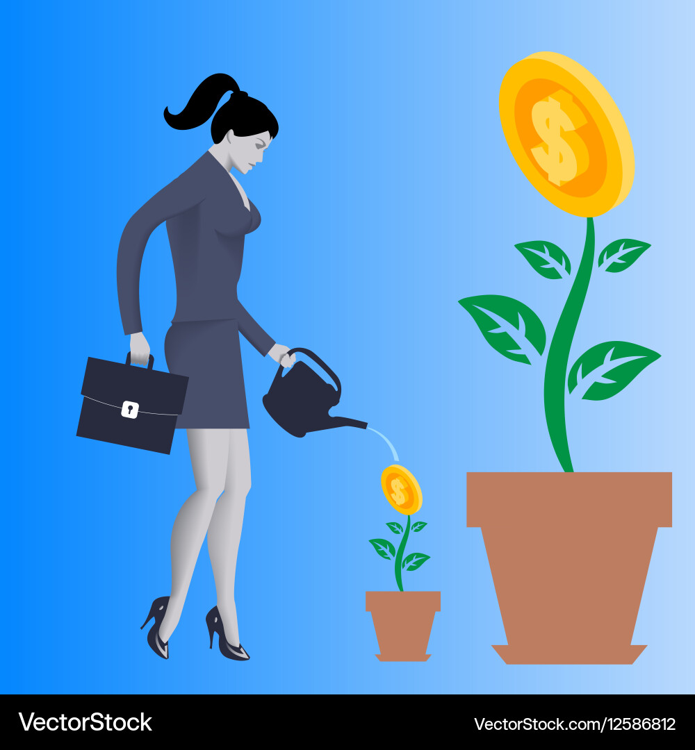 Growing new business concept Royalty Free Vector Image