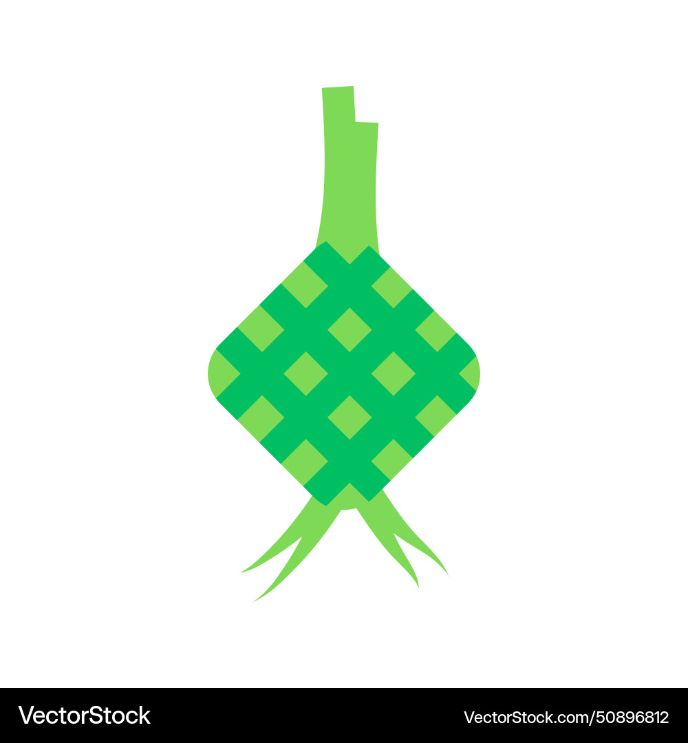 Ketupat design icon food Royalty Free Vector Image