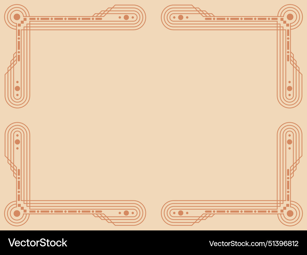 Vintage frame in minimalist style retro Royalty Free Vector