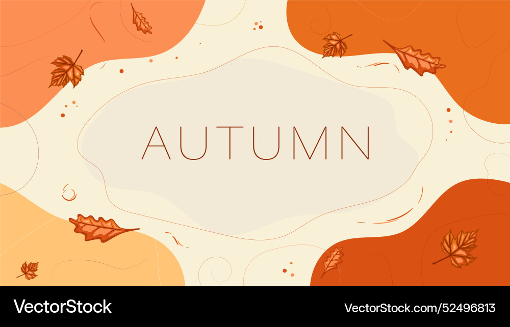 Abstract autumn banner design with falling Vector Image