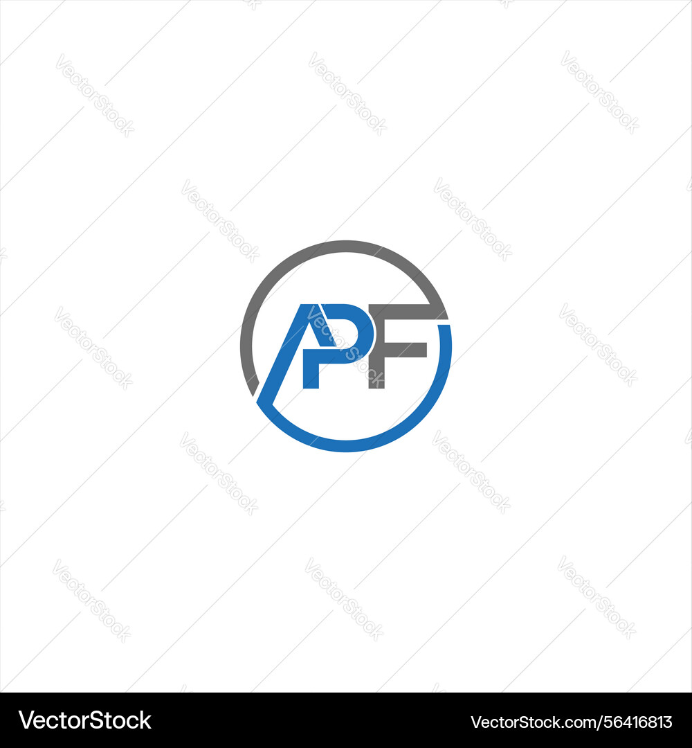 Apf letter monogram initial logo design template Vector Image