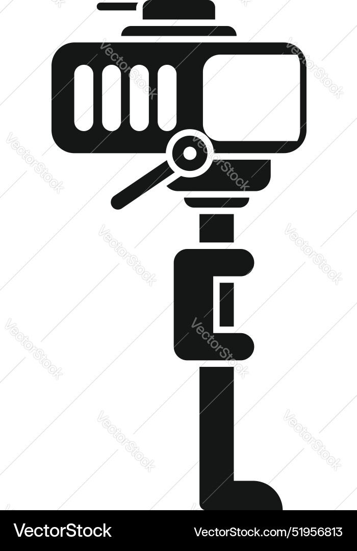 Boat motor engine showing propeller powering Vector Image