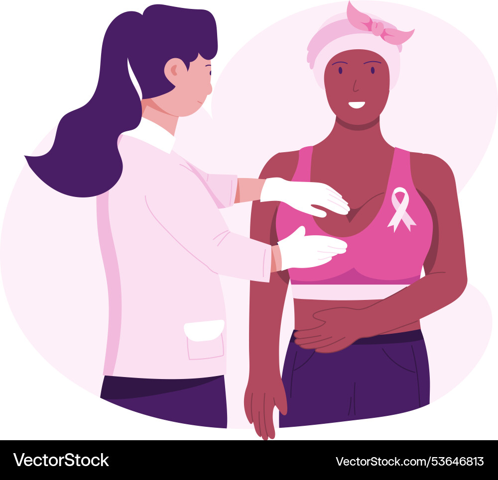 Breast checkup Royalty Free Vector Image - VectorStock