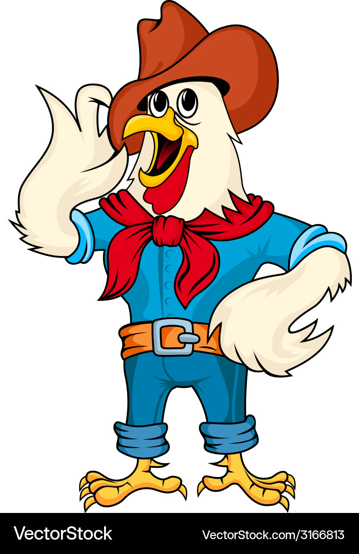 Cartoon rooster Royalty Free Vector Image - VectorStock