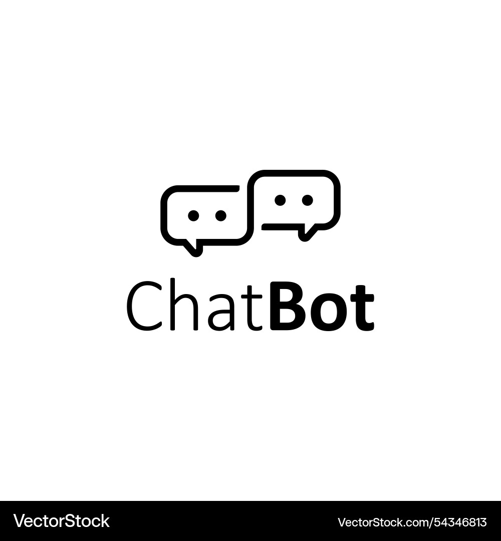 Chat bot logo Royalty Free Vector Image - VectorStock