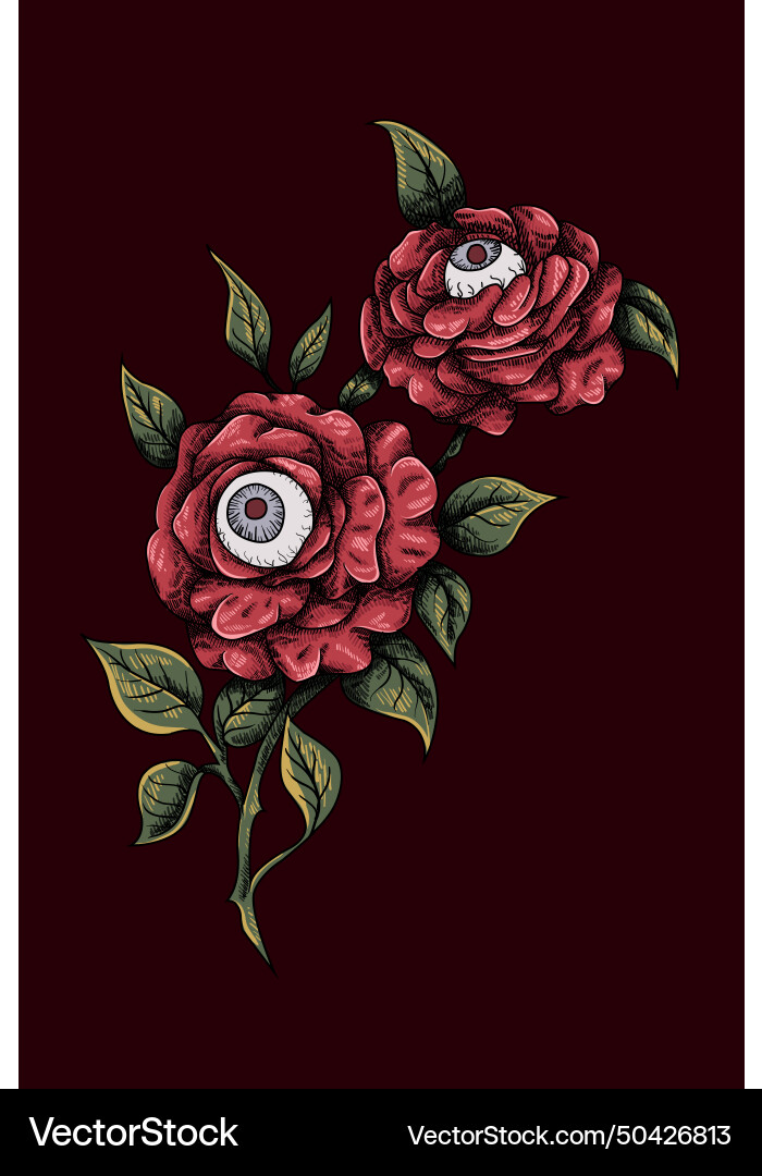 Eye flower Royalty Free Vector Image - VectorStock