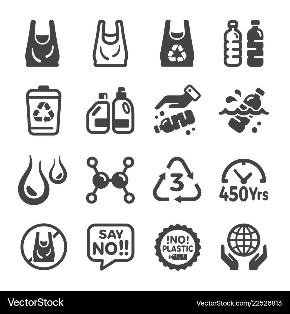 Plastic icon Royalty Free Vector Image - VectorStock