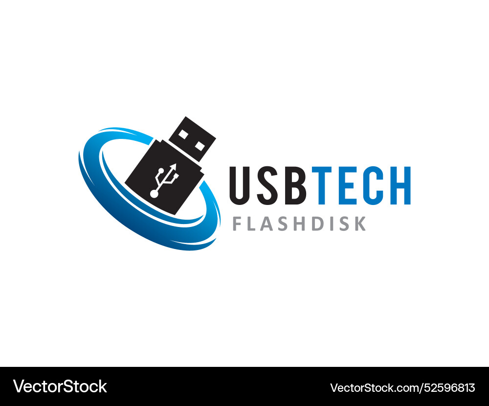 Usb technology logo symbol or icon template Vector Image