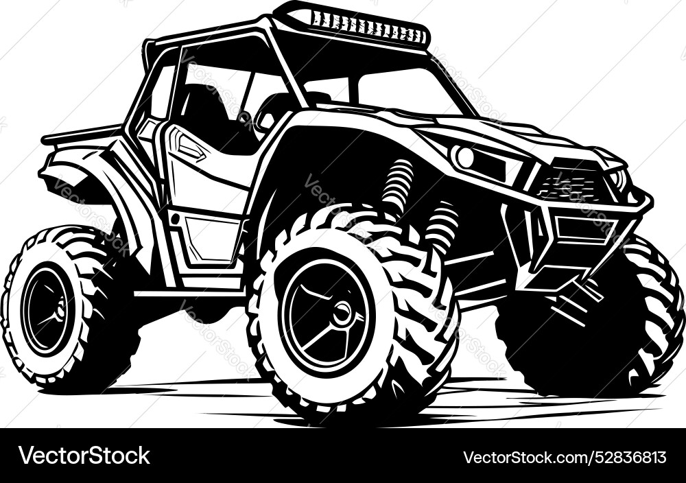 Utv trailblazer emblem symbolizing outdoor Vector Image