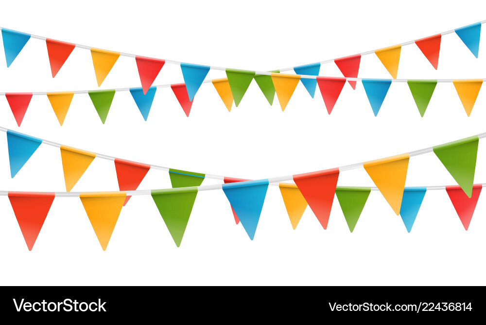 Colorful Flag Garland Template Royalty Free Vector Image