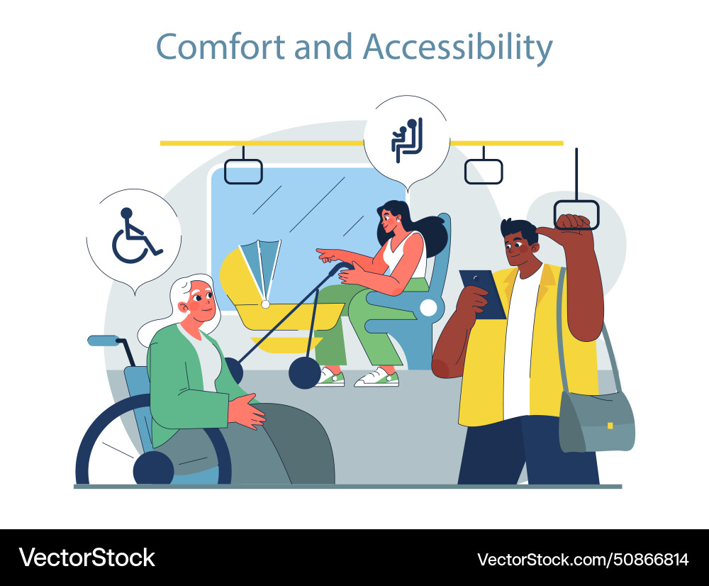 Comfort and accessibility concept Royalty Free Vector Image