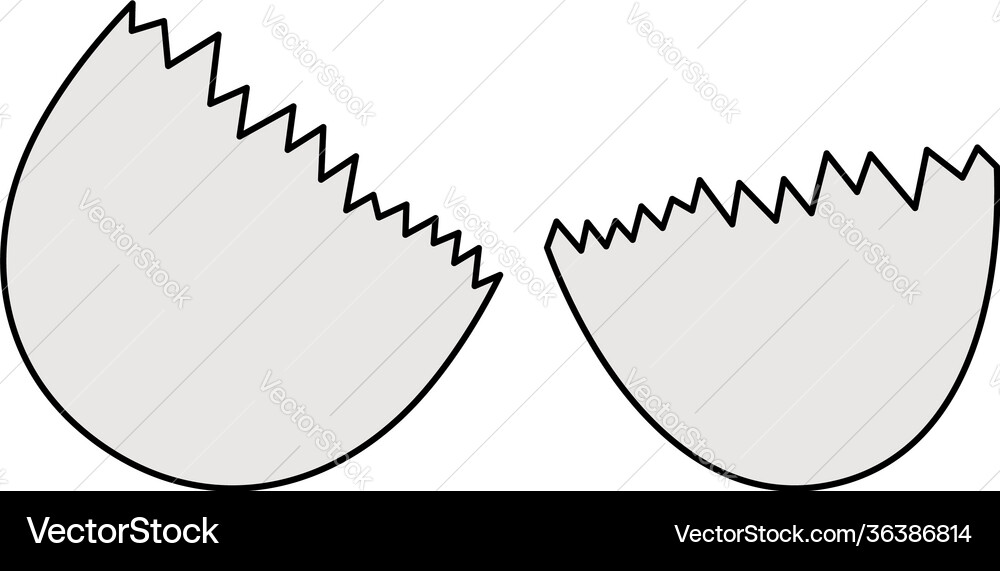 Empty egg shell icon Royalty Free Vector Image