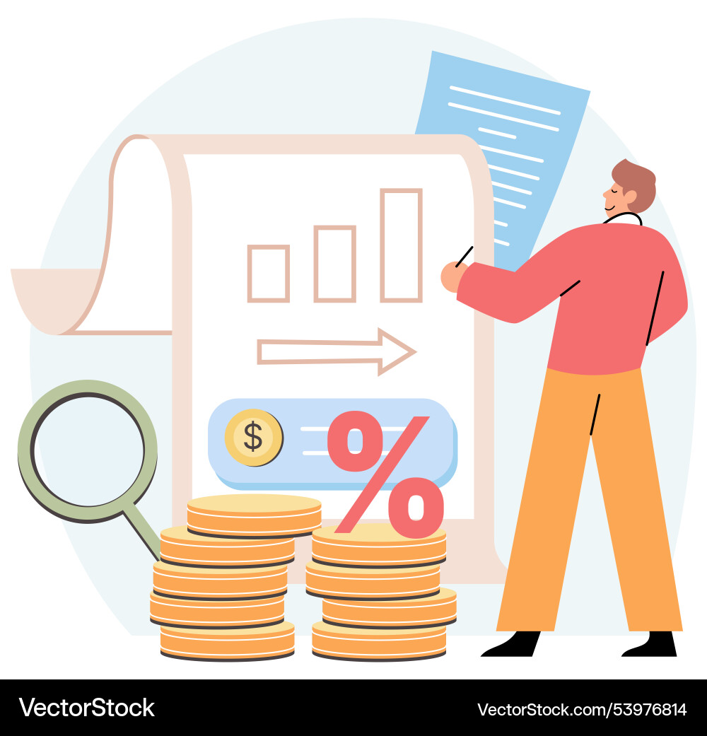 Haushaltsplanung Finanzrechnung Lizenzfreies Vektorbild