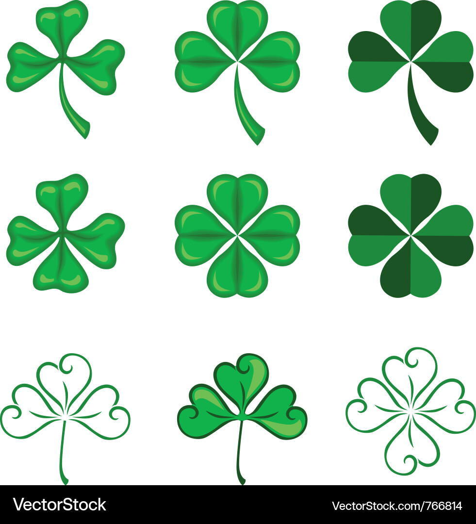 Leaves of clover Royalty Free Vector Image - VectorStock