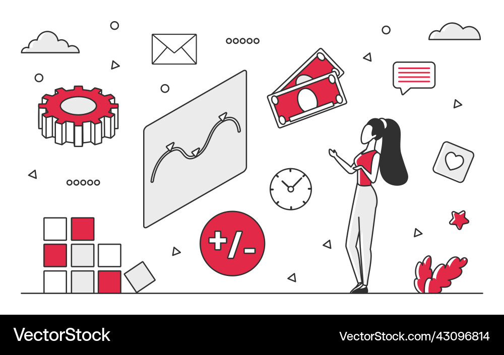Market signal indicators Royalty Free Vector Image