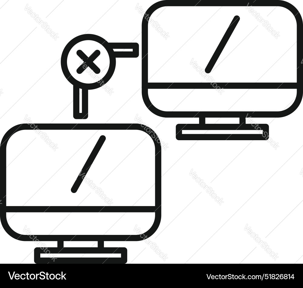 Network connection refused showing error with Vector Image