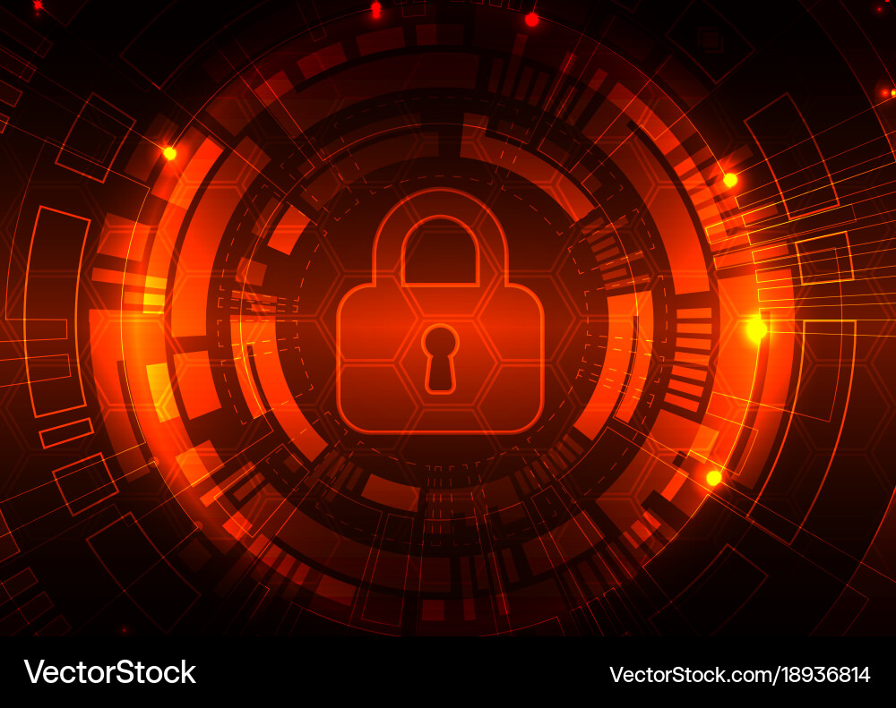 Protection concept of digital and technological Vector Image