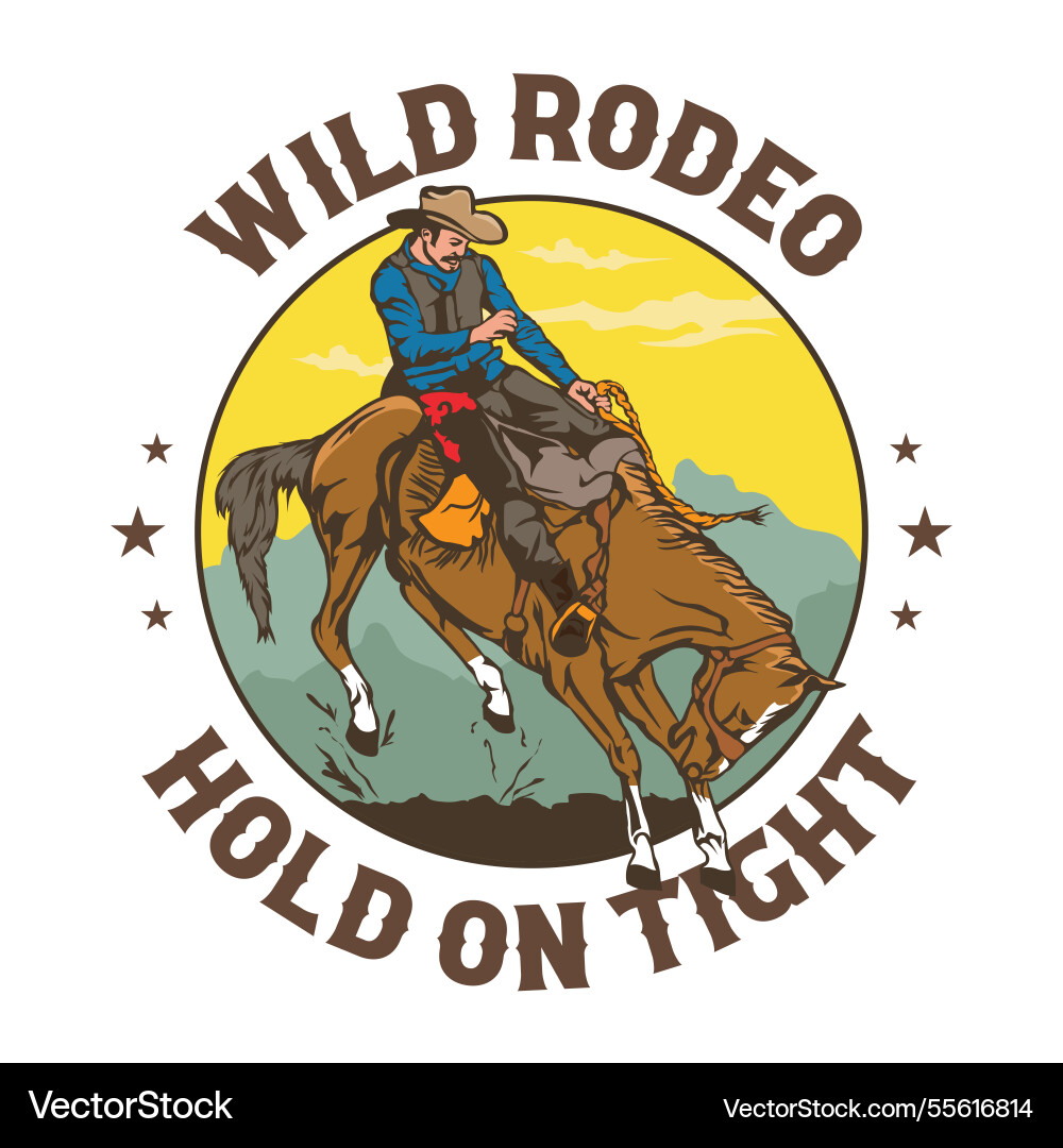 Rodeo guy Royalty Free Vector Image - VectorStock