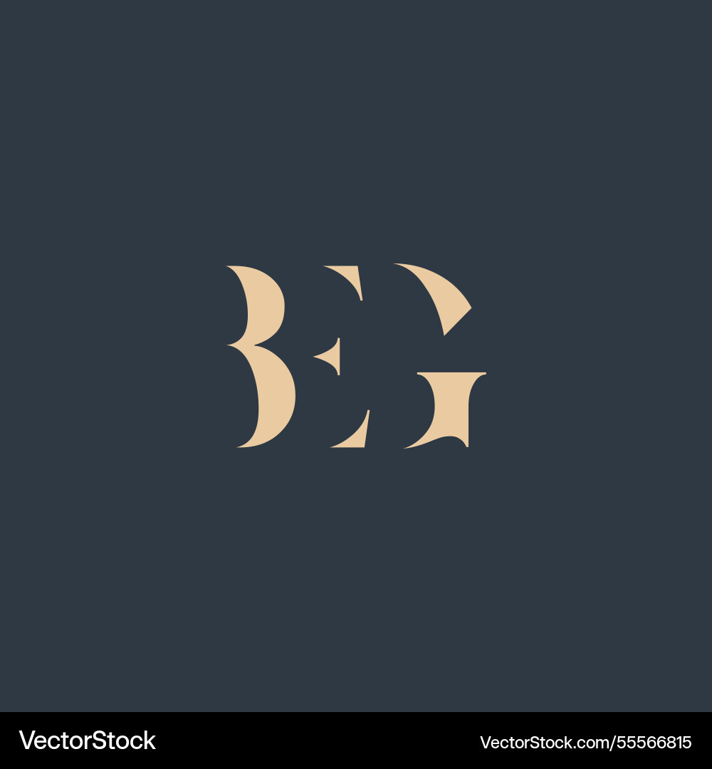 Beg abstract letter logo Royalty Free Vector Image