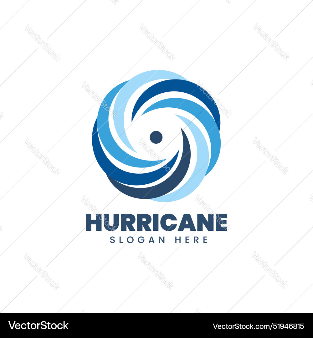 Creative hurricane logo template Royalty Free Vector Image