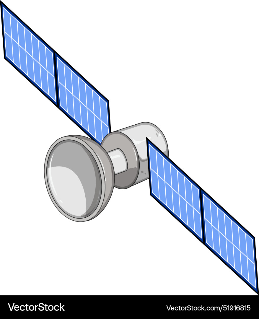 Globe satellite cartoon Royalty Free Vector Image