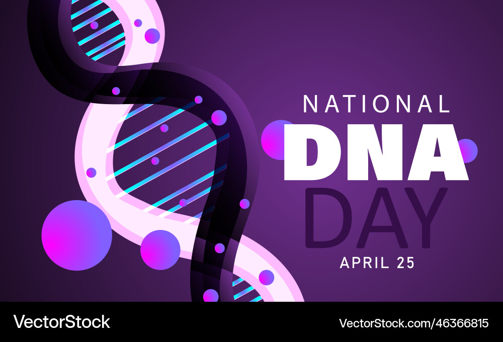 National dna day Royalty Free Vector Image - VectorStock