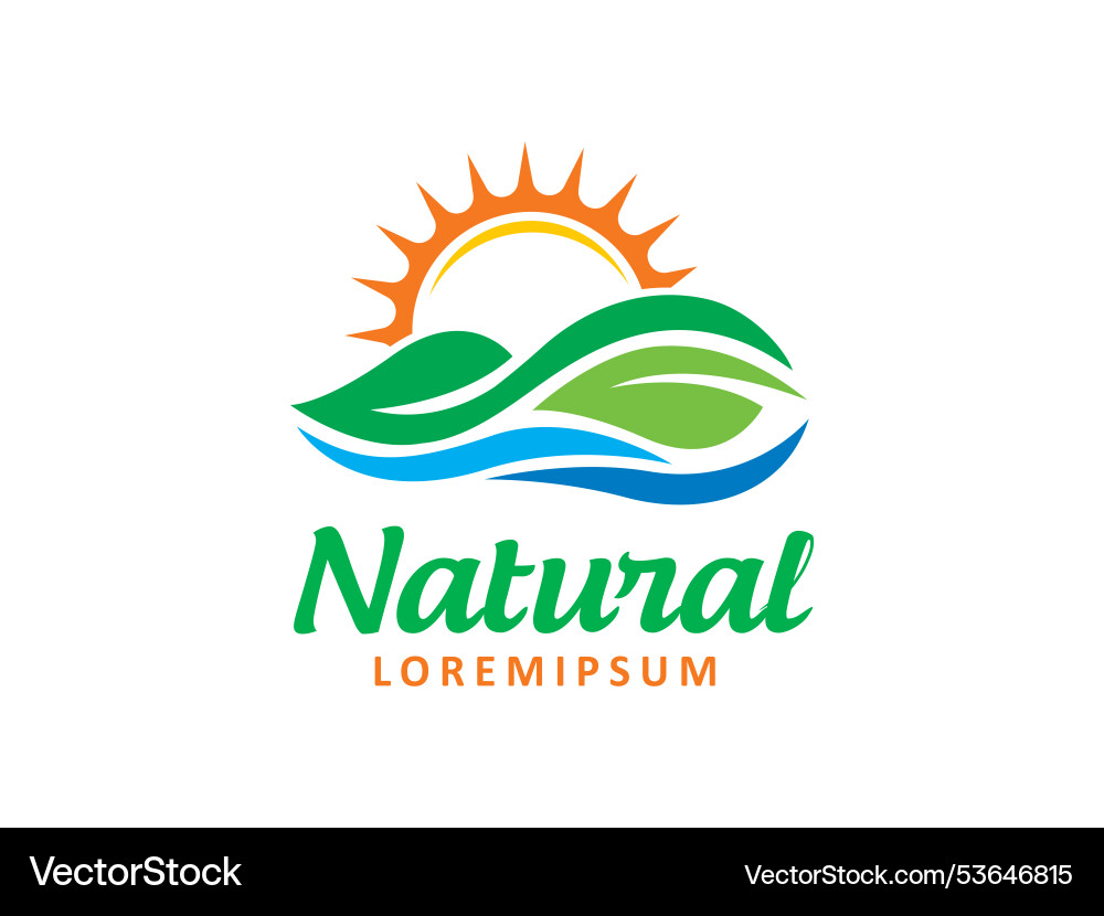 Natural logo symbol or icon template – Royalty-Free Vector | VectorStock