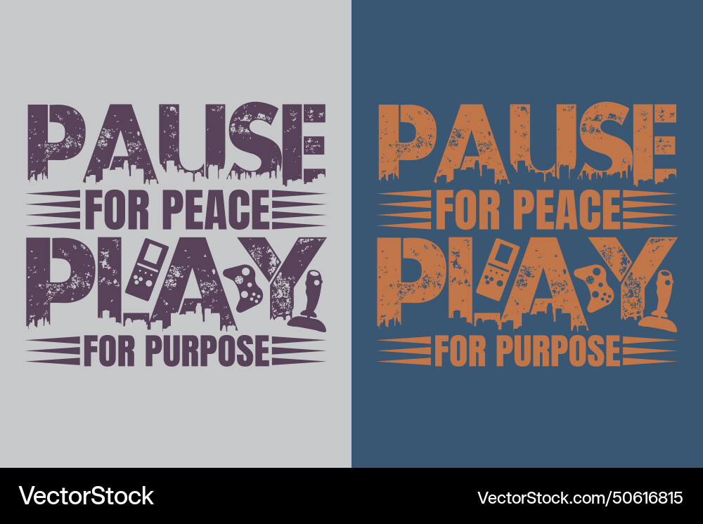 Pause for peace play purpose Royalty Free Vector Image