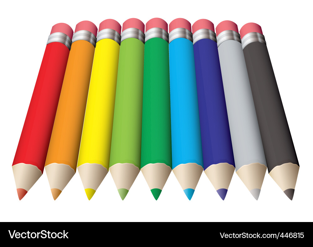 Pencil collection Royalty Free Vector Image - VectorStock