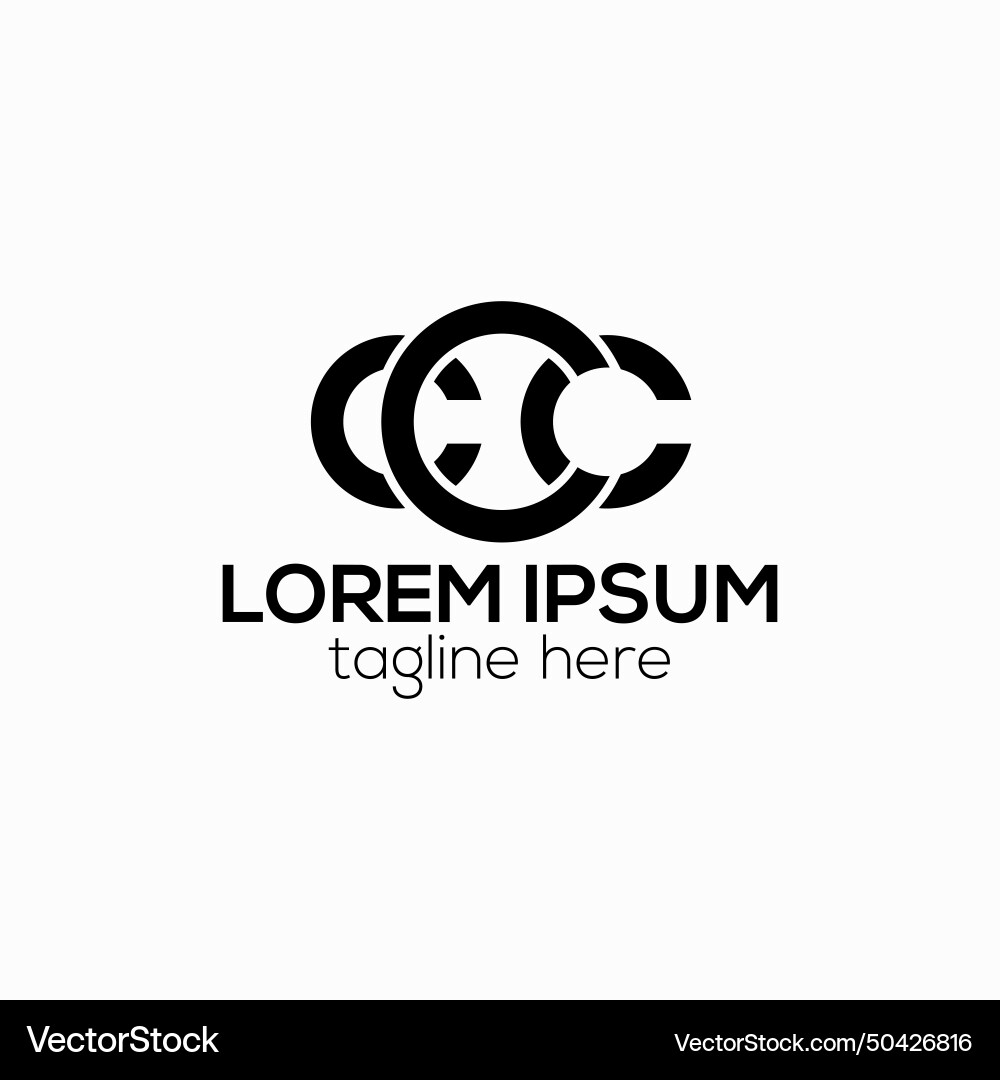 Abstract initial monogram ccc letter logo template Abstract initial monogram ccc letter logo template