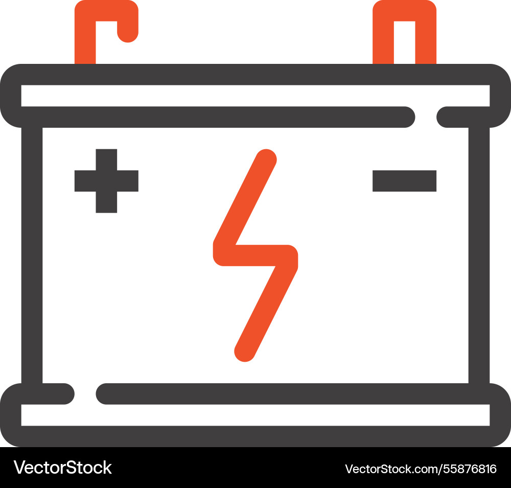 Akku-Icon-Konzept Lizenzfreies Vektorbild - VectorStock