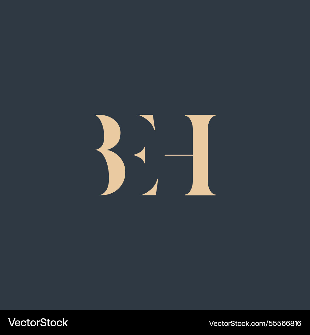 Beh abstract letter logo Royalty Free Vector Image