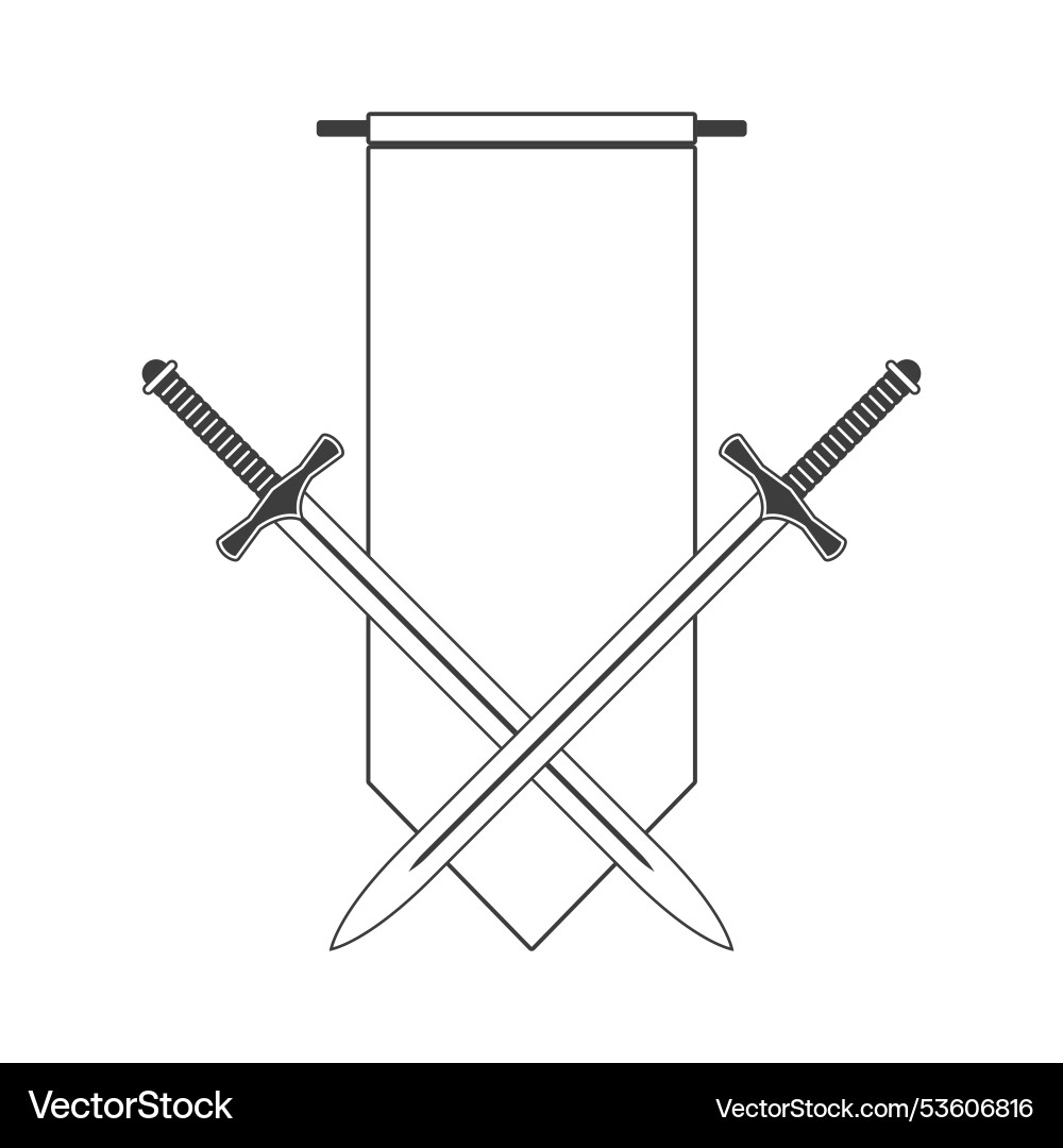 Two Swords Crossed Vector Images (over 700)
