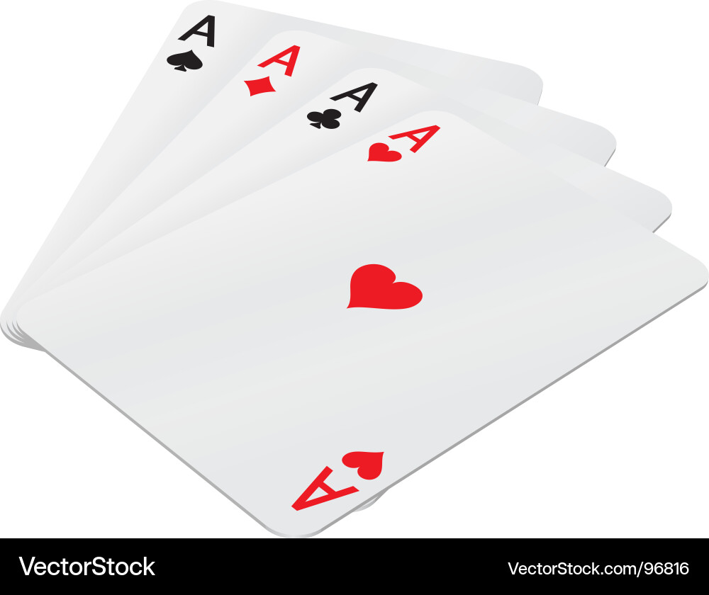 Four aces Royalty Free Vector Image - VectorStock