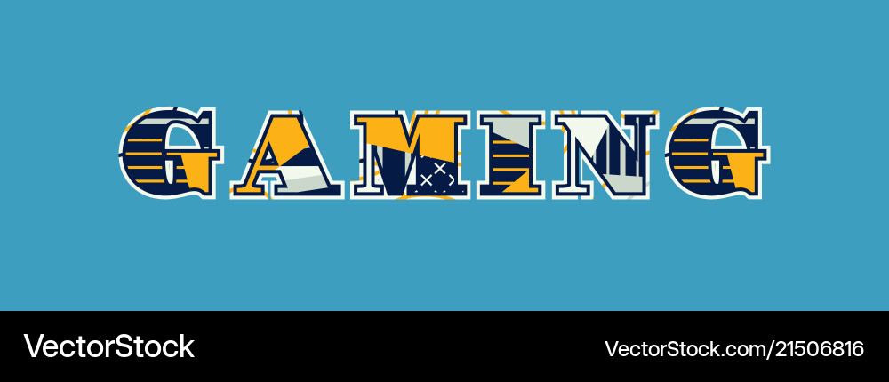 Gaming concept word art Royalty Free Vector Image