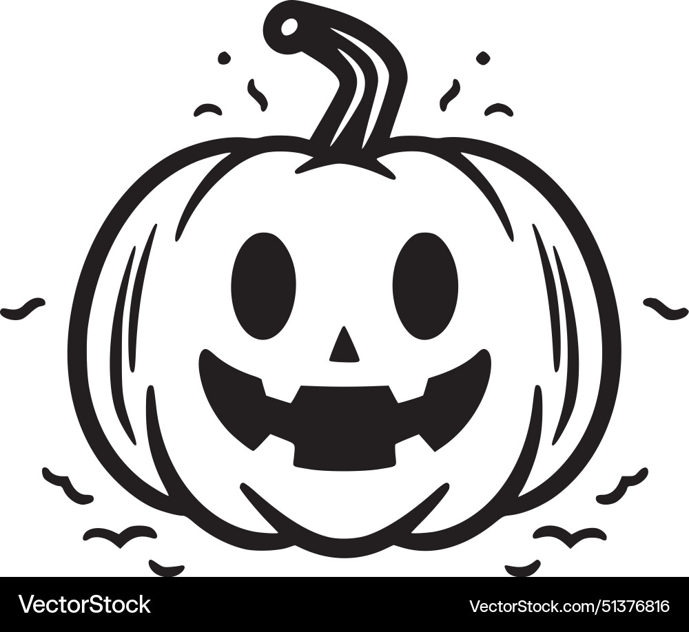 Halloween - black and white Royalty Free Vector Image