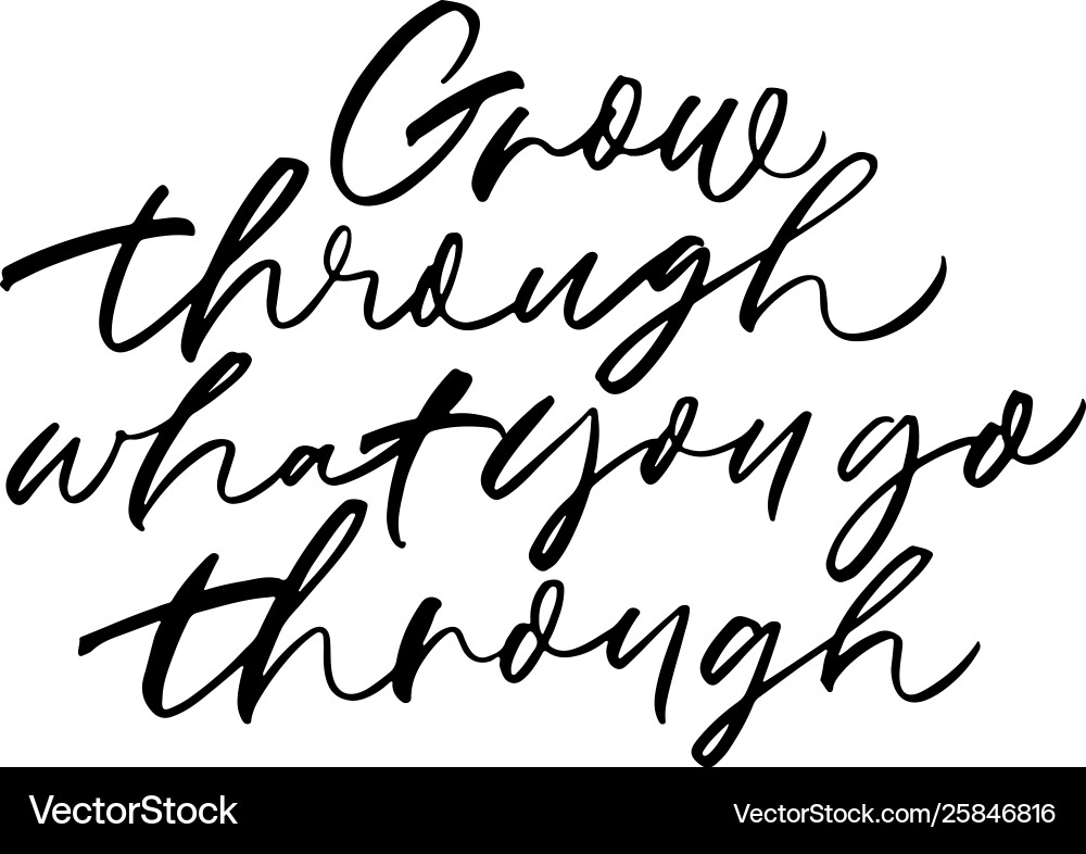 Motivating slogan handwritten calligraphy Vector Image