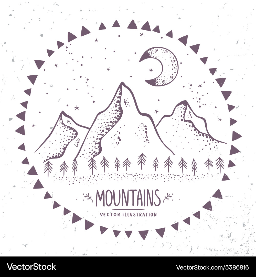 Mountains Royalty Free Vector Image - VectorStock